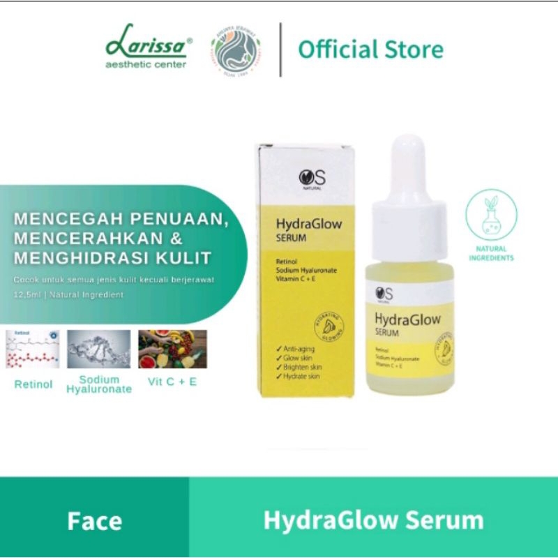 Jual LARISSA SERUM HYDRAGLOW glowing serum dan anti aging | Shopee ...