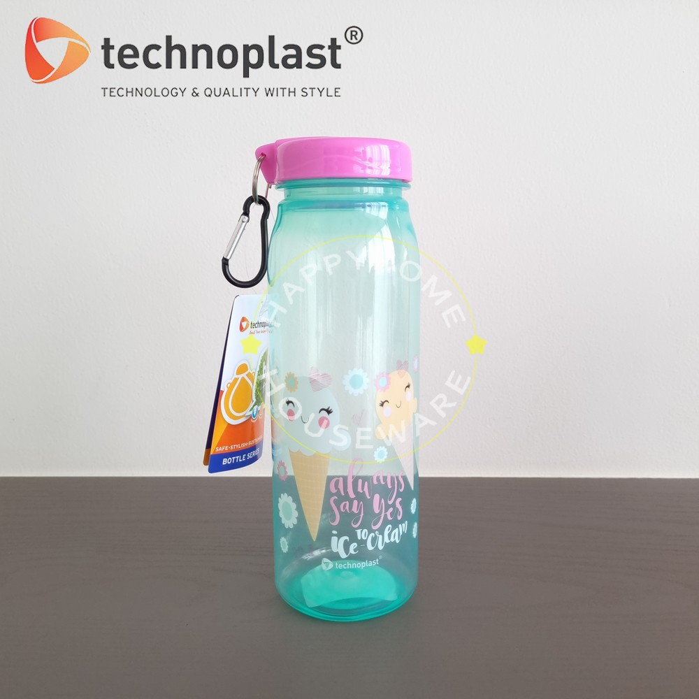 Jual TECHNOPLAST Monochrome Bottle 800ml | Botol Air Minum + Carabian ...