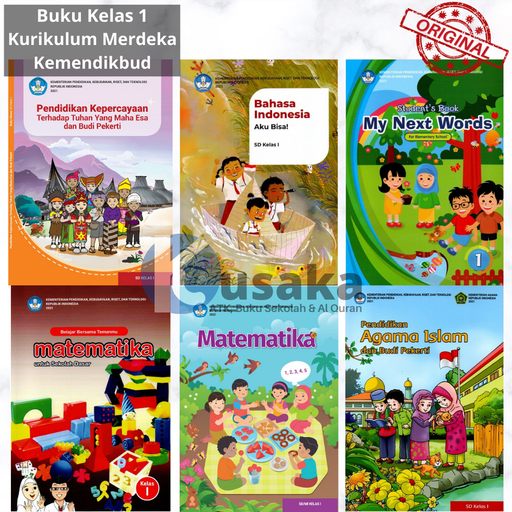Jual Buku Paket Kelas 1 SD Pelajaran Kurikulum Merdeka / Buku Paket ...