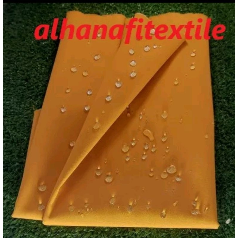 Jual BAHAN KAIN ANTI AIR WATERPROOF TASLAN BALON WARNA KUNING MUSTARD ...
