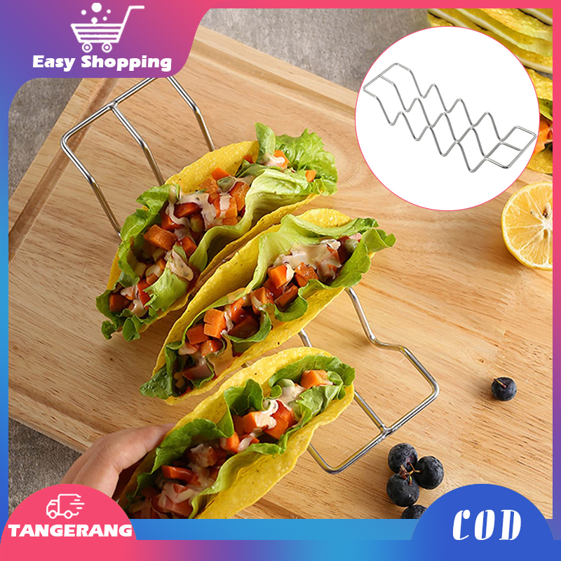 Jual Taco Holder 304 Stainless Stand Taco Rak Taco 4 Kisi Taco Shell ...