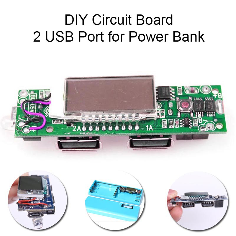 Jual Papan Modul Pcb Charger Power Bank DIY Circuit Board 2 USB Port ...