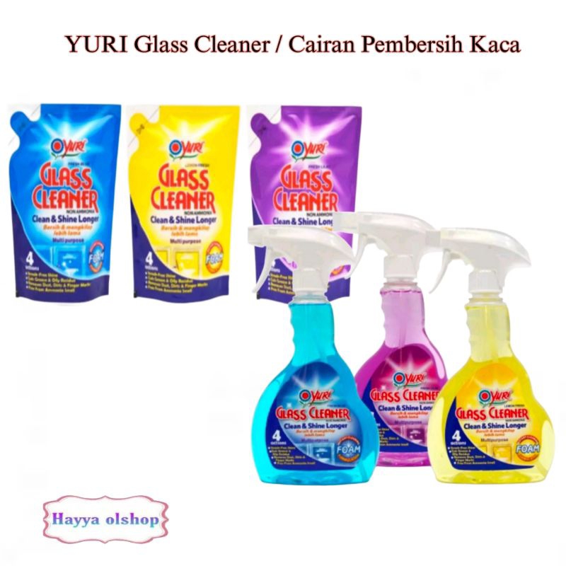 Jual YURI Glass Cleaner / Cairan Pembersih Kaca | Shopee Indonesia