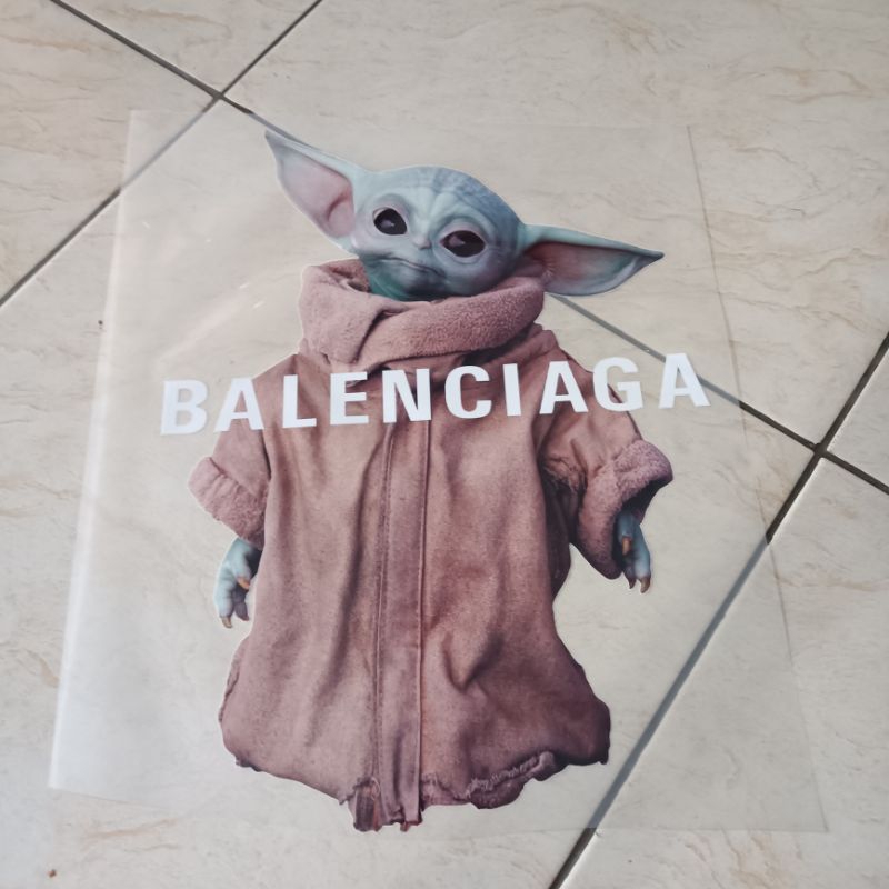 Jual SABLON DTF BALENCIAGA BABY YODA SABLON DTF | Shopee Indonesia