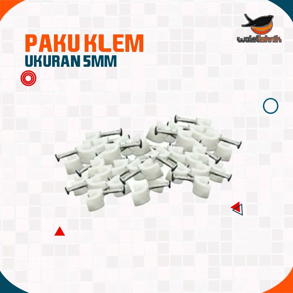 Jual Paku klem ukuran 5MM untuk pemasangan kabel tweeter | Shopee Indonesia