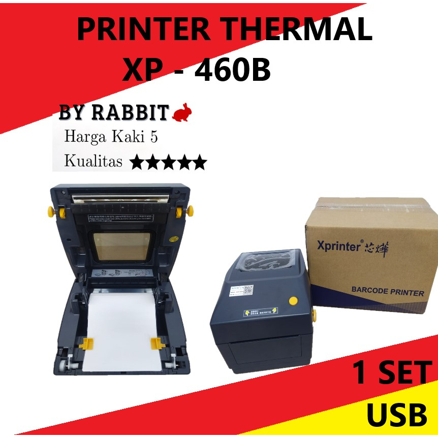 Jual Printer Barcode Label Thermal Xprinter USB Model XP-460B | Shopee ...
