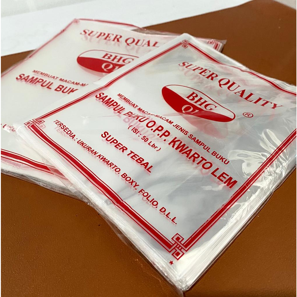 Jual Sampul Buku Bening Plastik Opp Super 1 Pack 50 Lembar Shopee
