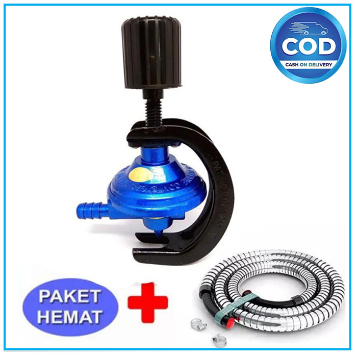 Jual PAKET SELANG 1.8M+ REGULATOR KEPALA GAS DESTEC COM 201SS (NON ...