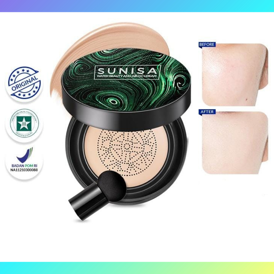 Jual SUNISA BEDAK ANTI AIR, MUSHROOM HEAD AIR COUSHION CC CREAM, ORIGINAL 100% | Shopee Indonesia