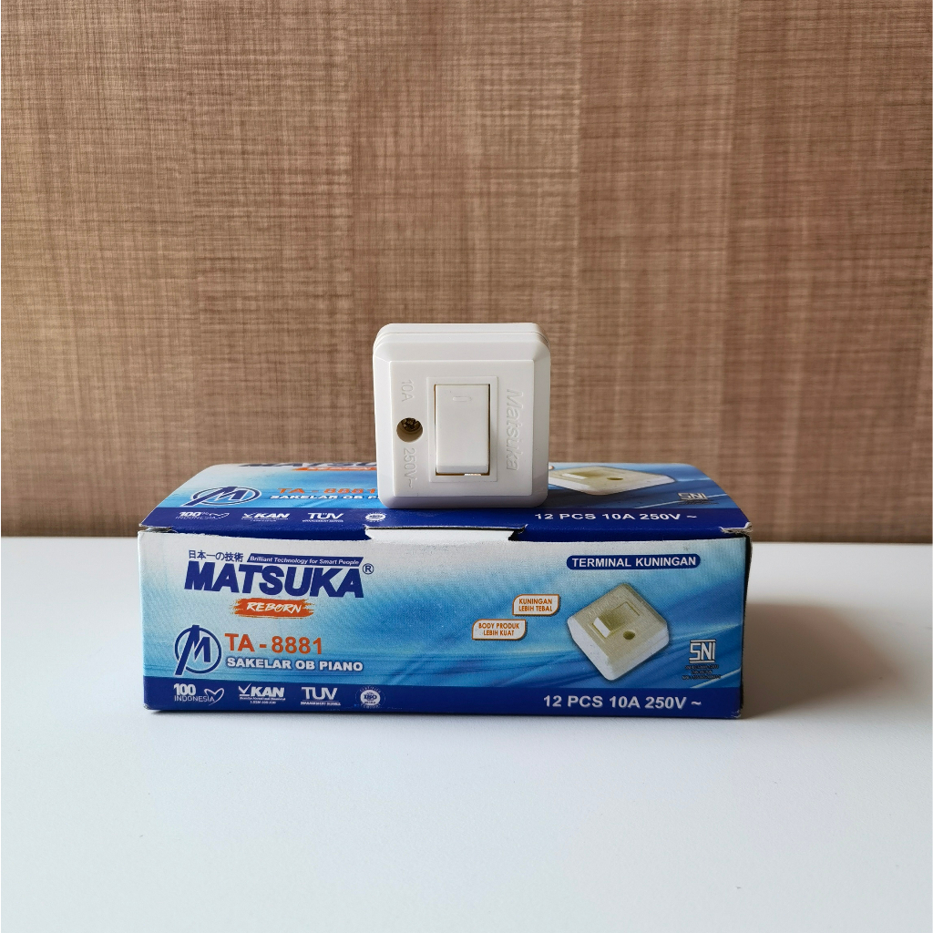 Jual Matsuka Surface Mounted Switch Saklar Engkel Tempel (TA-8881 ...