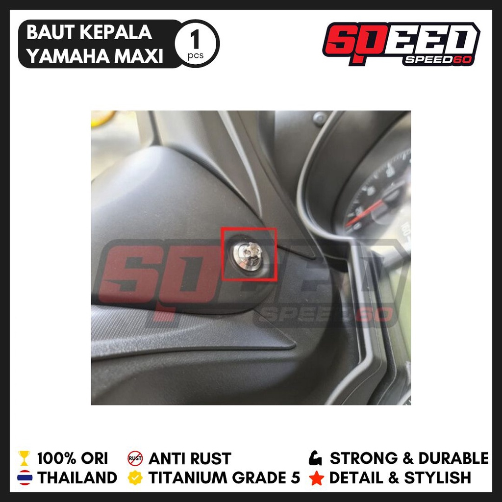 Jual Baut Kepala Body Nmax 2020 Baut Titanium Grade 5 Thailand King Nut ...