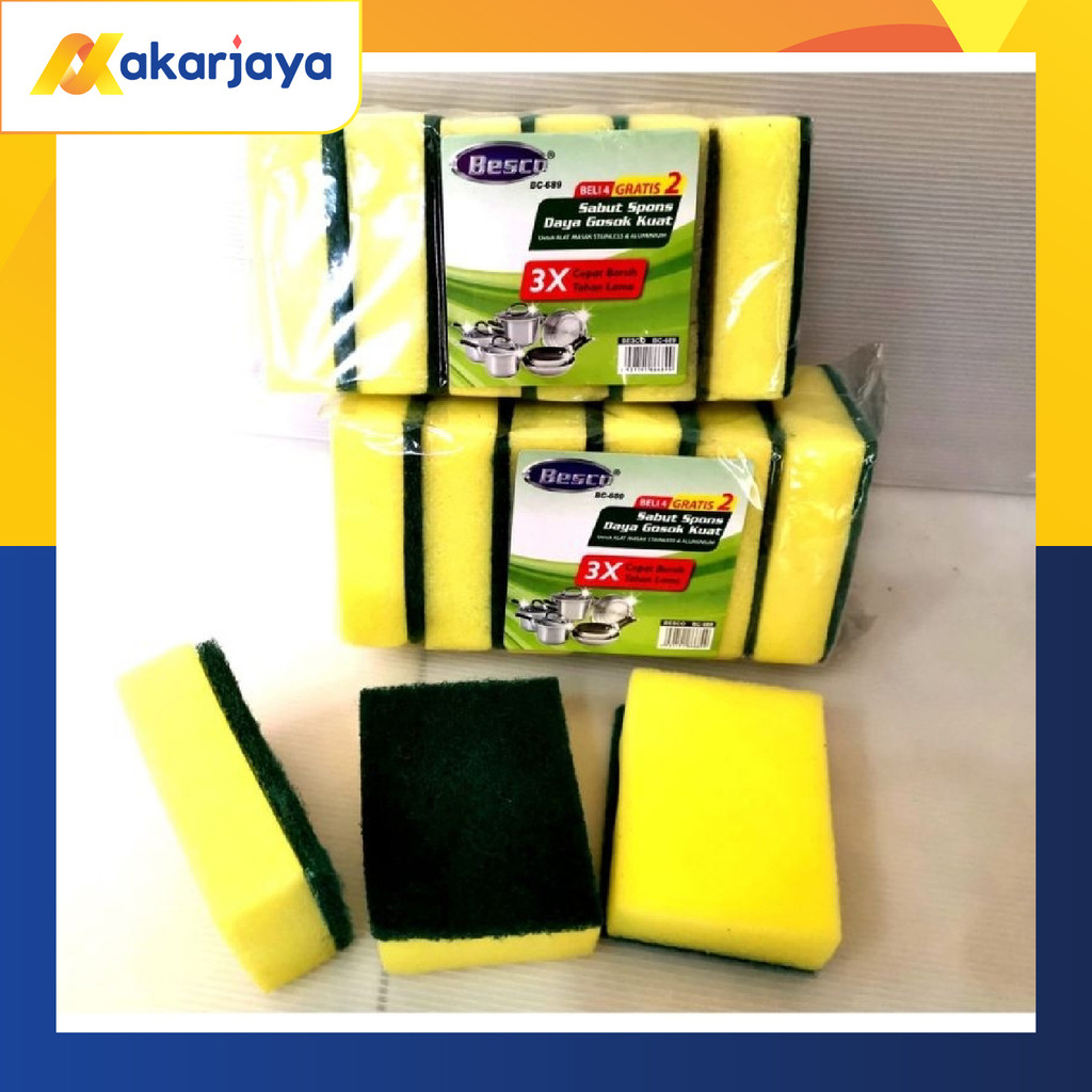 Jual Spons Hijau Kuning Cuci Piring Spon Sabut | Shopee Indonesia