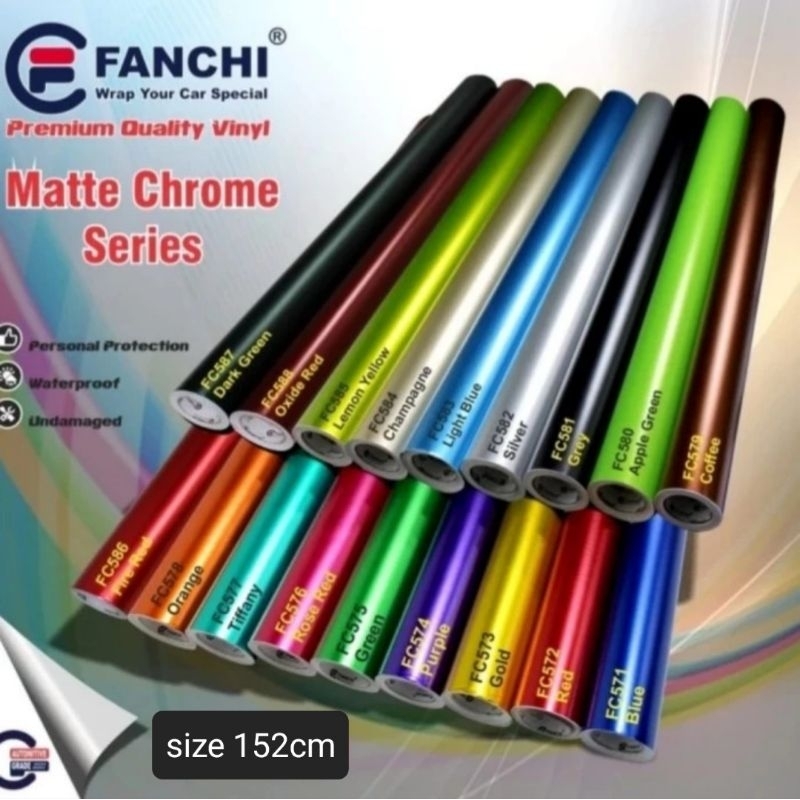 Jual 152cm Sticker Fanchi Matt Chrome Metallic Matte SERIES Premium ...