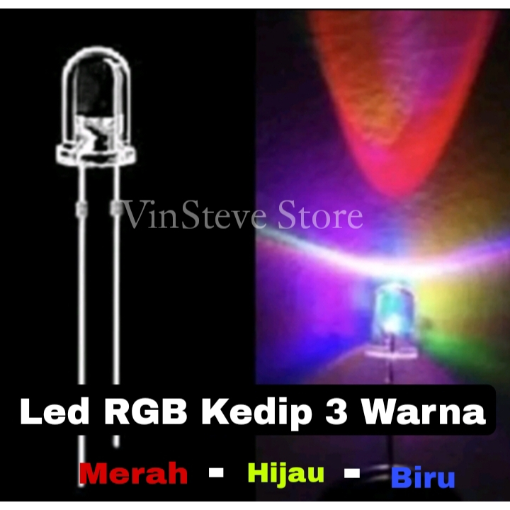 Jual Lampu Led Diode 5mm RGB 3 Warna | Shopee Indonesia