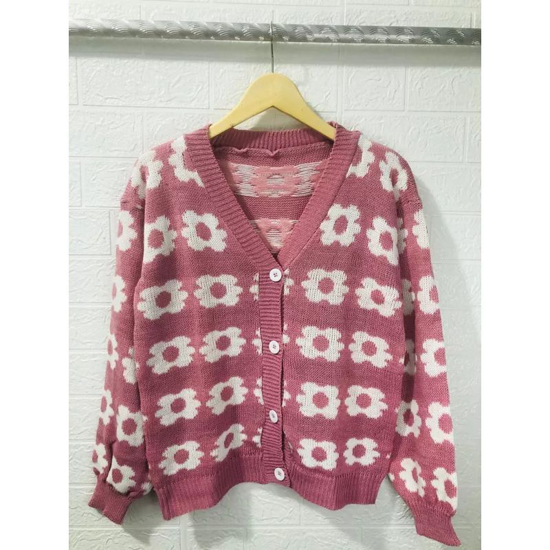 Jual KARDIGAN BUNGA URBAN / CARDIGAN FLOWER URBAN KNIT / CARDIGAN BUNGA RAJUT / CARDIGAN WANITA ...