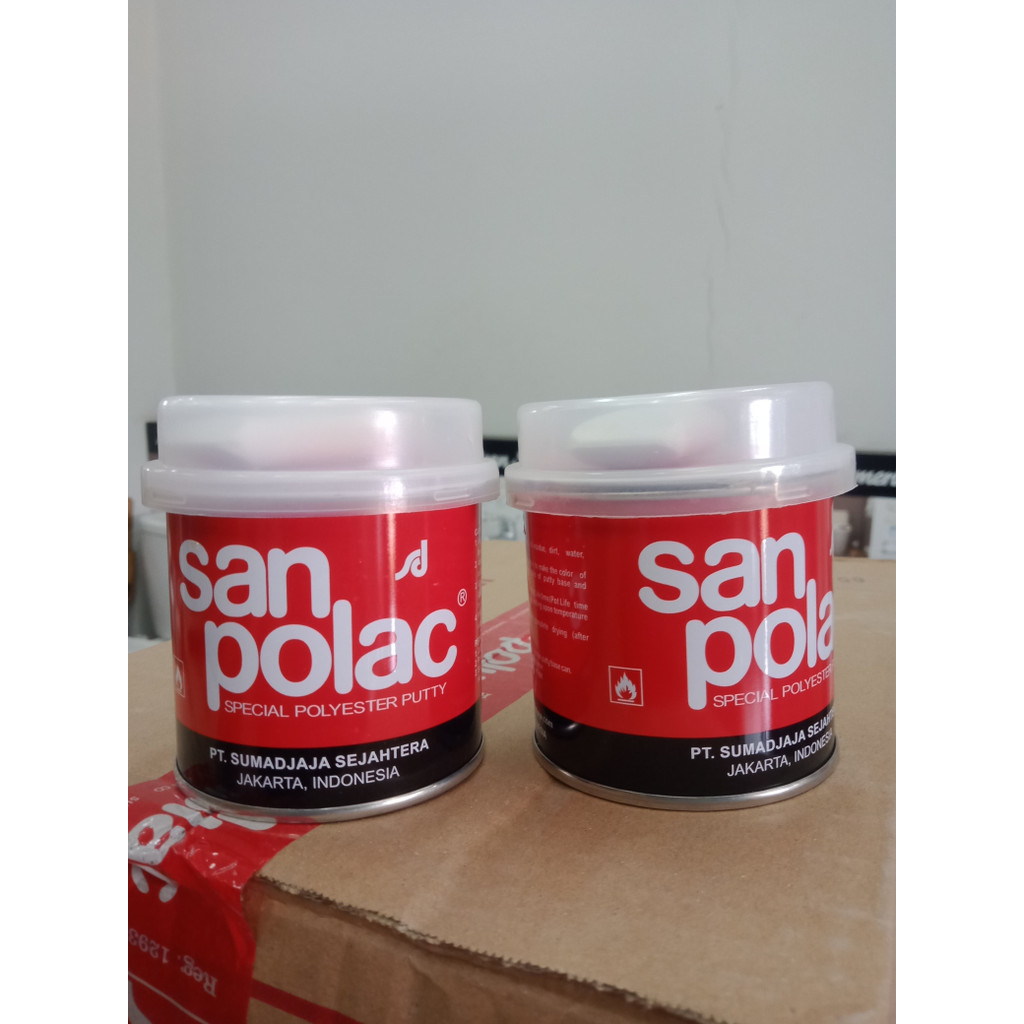 Jual SAN POLAC Special Polyester Putty Dempul Plastik Dan Besi 250G ...