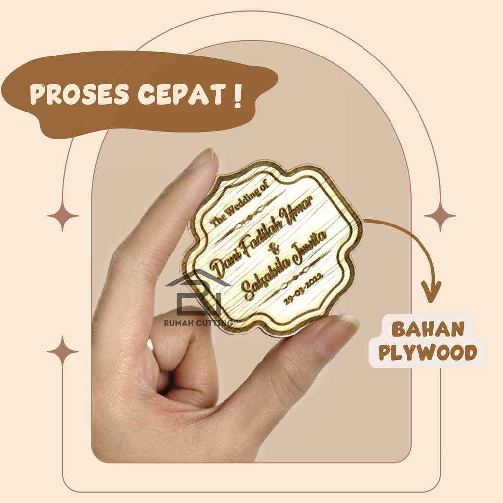Jual Mahar Pernikahan Kayu Rustic Aesthetic Seserahan Pengantin Plywood ...