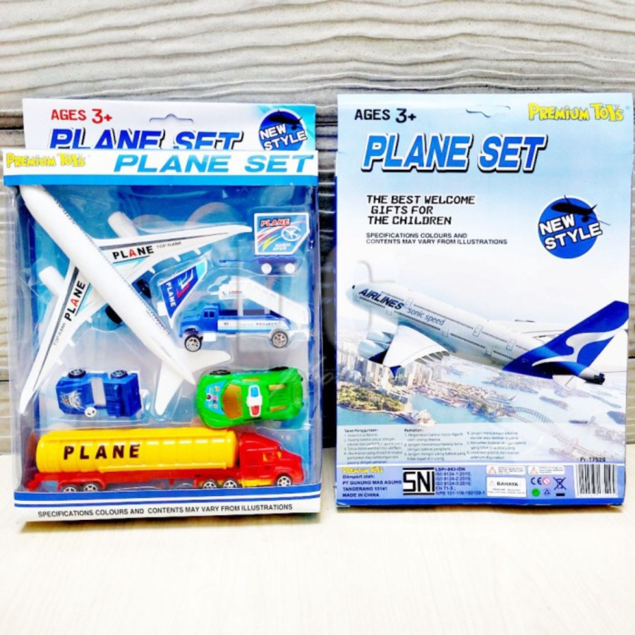 Jual Mainan anak cowok pesawat set kendaraan airport / pesawat set ...