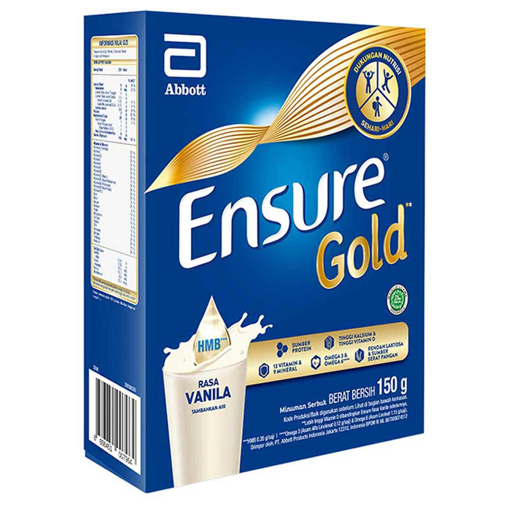 Jual Susu kesehatan ENSURE gold Abott Vanilla 150gr, susu rendah ...