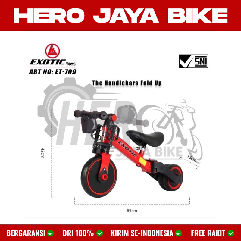 Jual Sepeda Roda Tiga 3 Push Balance Bike EXOTIC ET 709 Tricycle Anak ...