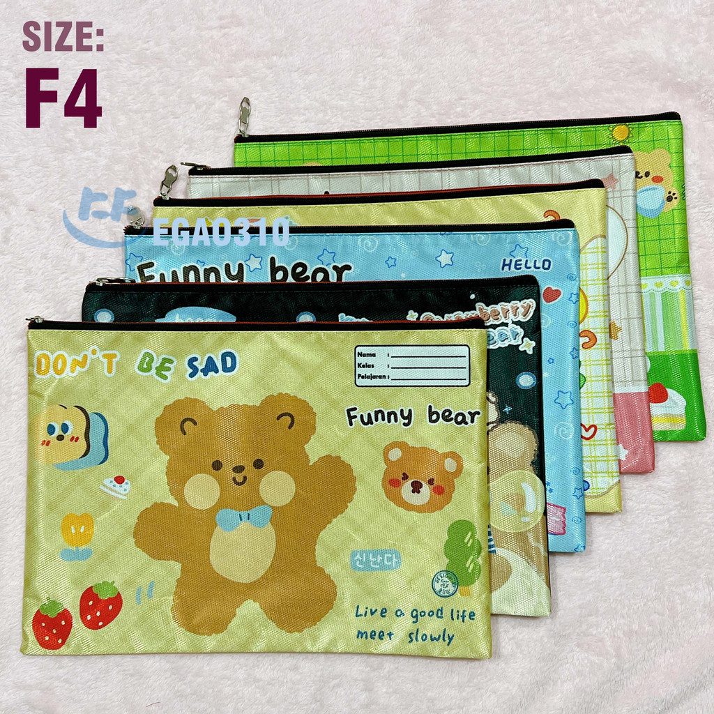 Jual Map Folder Dokumen F4 Kain- Bear | Shopee Indonesia