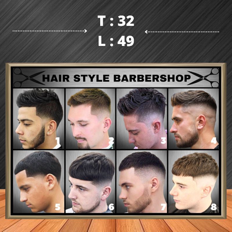 Jual POSTER BARBERSHOP POSTER PANGKAS RAMBUT POSTER SALON | Shopee ...