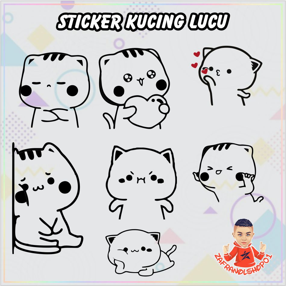 Jual STIKER MOCHI KUCING LUCU CUTTING STIKER LAPTOP HELM MOTOR MOBIL HP ...