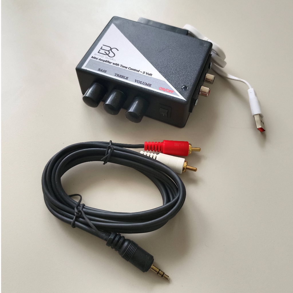 Jual Mini Amplifier 5 Volt dengan Tone Control input RCA - GRATIS Kabel ...