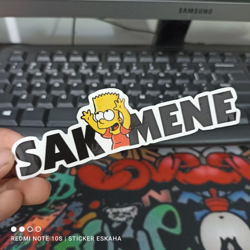 Jual Sticker Sakmene Stiker Simpson Fyp | Shopee Indonesia