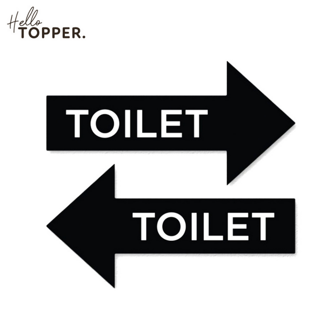 Jual Toilet Panah Papan Sign Board Akrilik Print Sign Label Acrylic ...