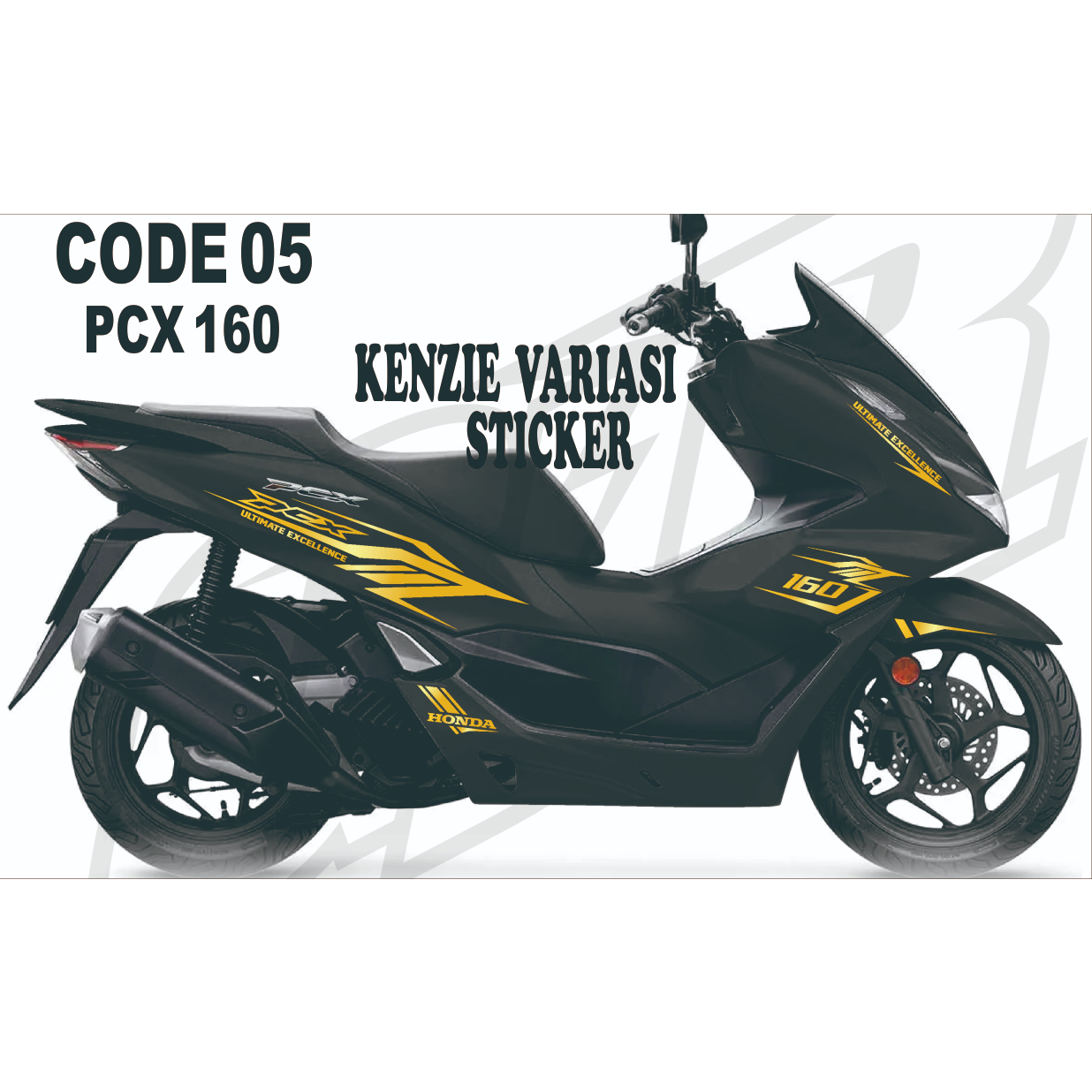 Jual #05 VARIASI MOTOR HONDA PCX 160 NEW aksesoris stiker striping semi ...