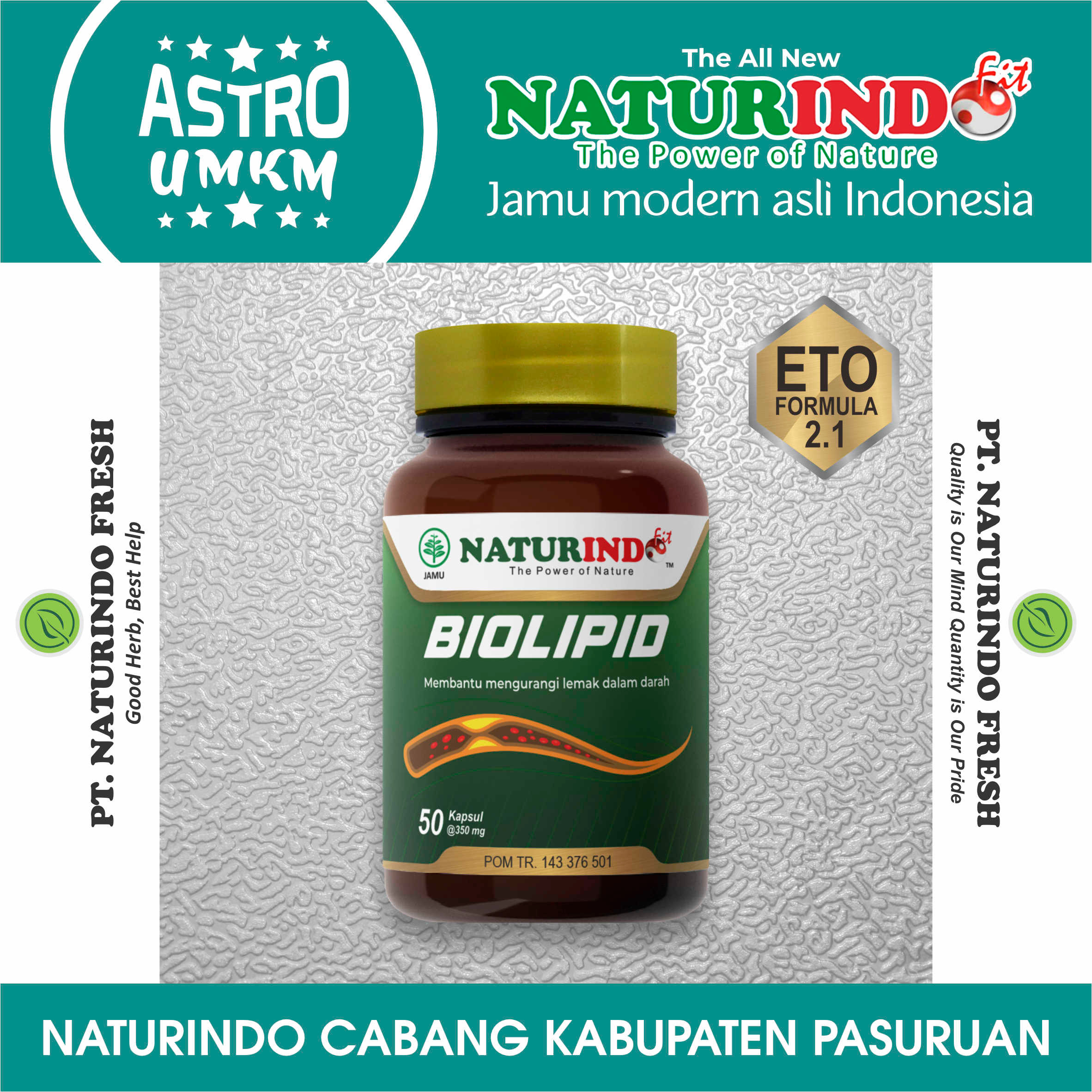 Jual BIOLIPID (Obat Herbal - Spesial Menurunkan Kolesterol) - NATURINDO ...