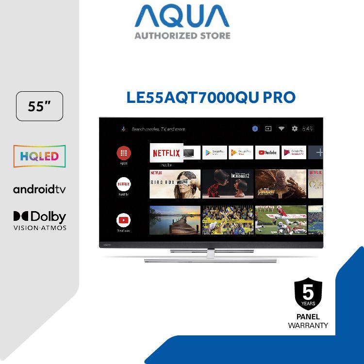 Jual AQUA JAPAN ANDROID TV QLED 4K UHD 55 INCH LE55AQT7000QU PRO ...