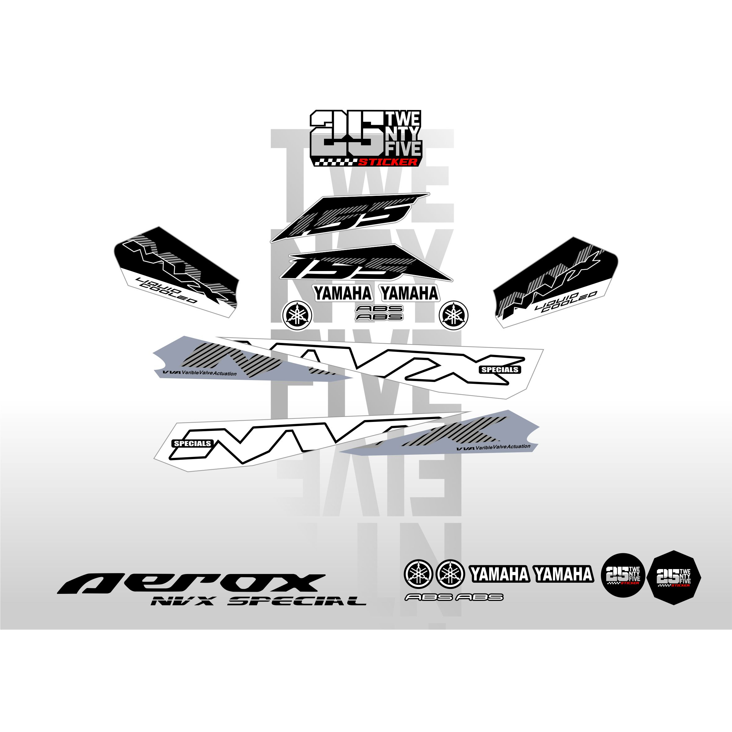Jual STRIPING AEROX VVA 155/STIKER AEROX VVA 155 CONNECTED/STICKER ...