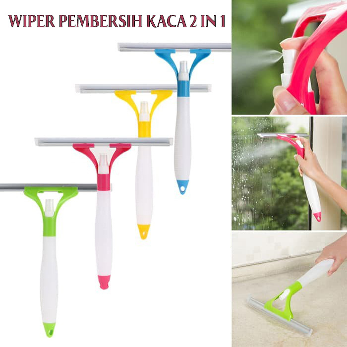 Jual Wiper 2 in 1 Pembersih Kaca Plus Semprotan Spray Tabung Sabun Lap ...