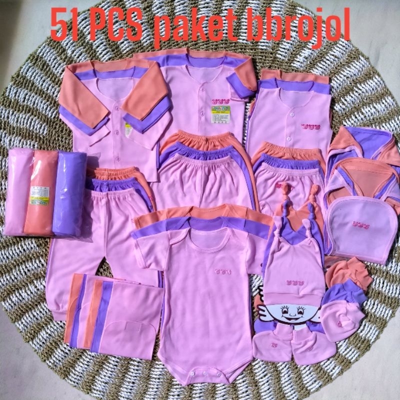Jual 51 PCS Paket Perlengkapan Bayi Baru Lahir Seri Perempuan Paket ...