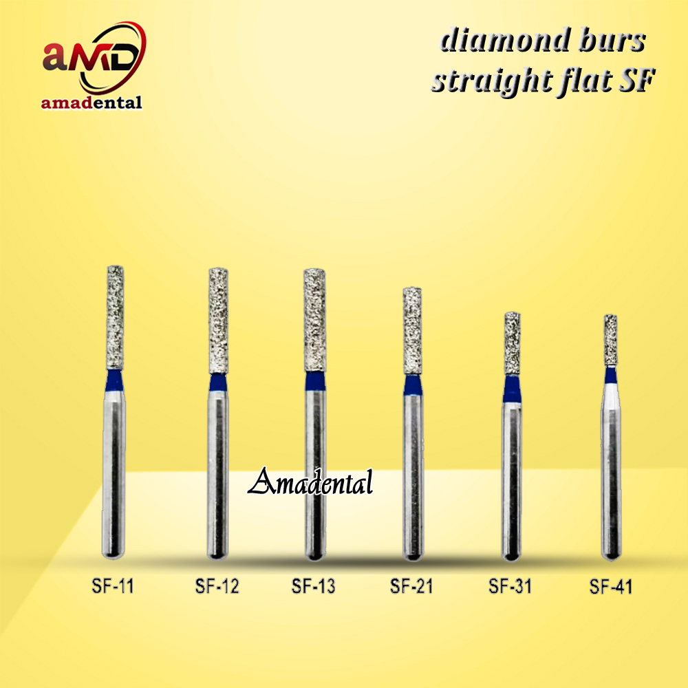 Jual Diamond burs / bur straight flat / bur mani hight speed SF ...