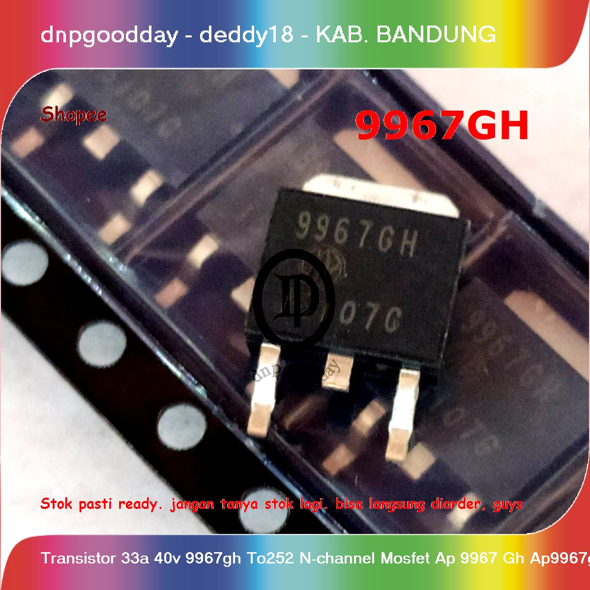 Jual Transistor 33a 40v 9967gh To252 N-channel Mosfet Ap 9967 Gh ...