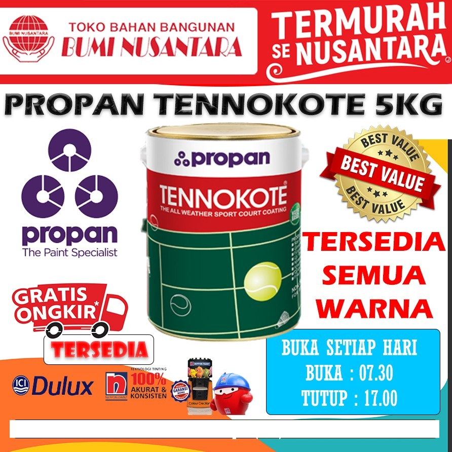 Jual TENNOKOTE 5KG SEMUA WARNA CAT LAPANGAN CAT MARKA PROPAN TENOKOTE ... Jual TENNOKOTE 5KG SEMUA WARNA CAT LAPANGAN CAT MARKA PROPAN TENOKOTE ...