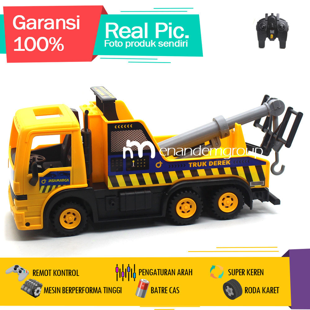 Jual Mainan Mobil Remot Kontrol RC Truk Mobil Derek Towing Batre Cas ...