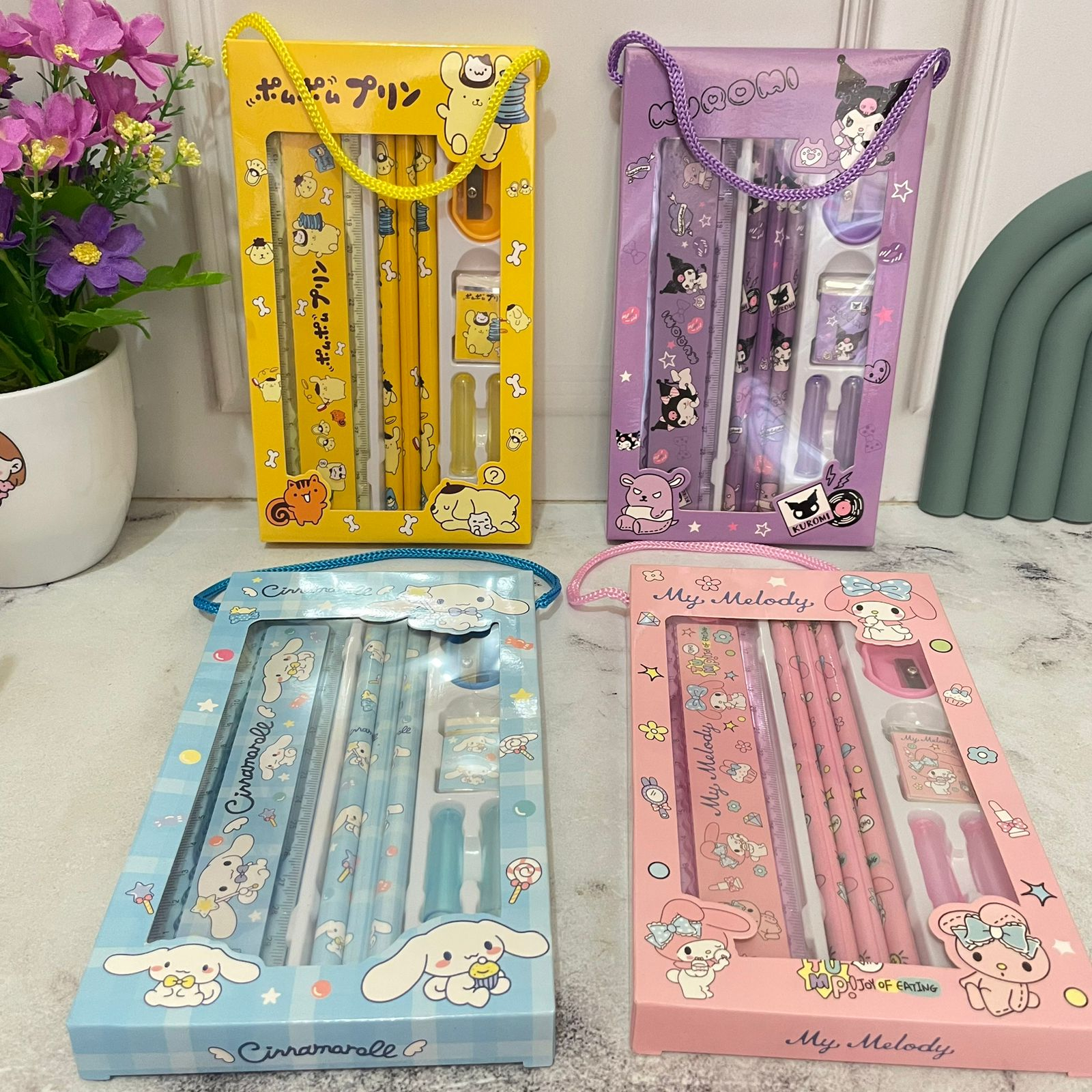 Jual Paket Alat Tulis SANRIO 5 in 1 Komplit Lucu / Paket Box Kuromi ...