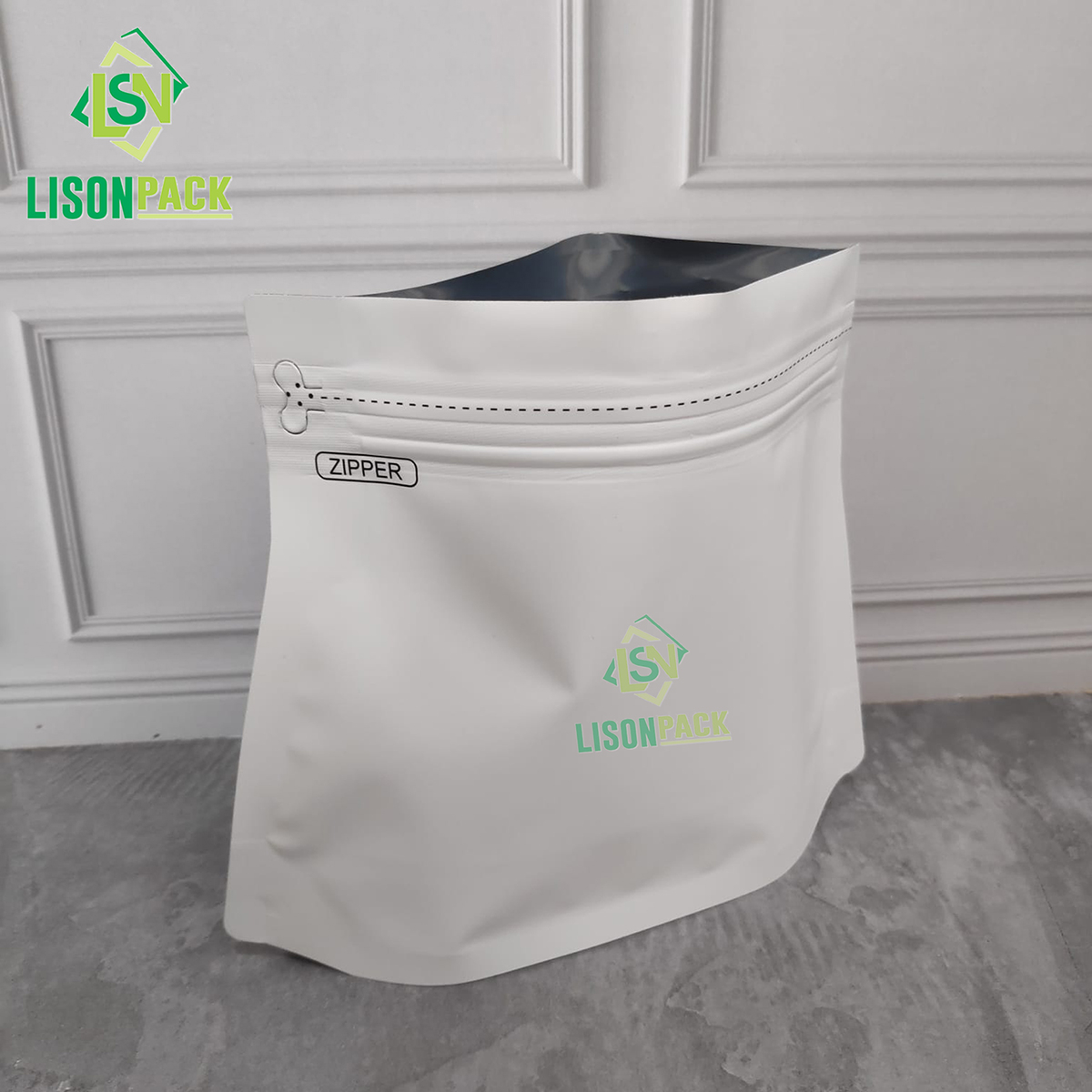 Jual Kemasan Standing Pouch Trapesium White 150gr | Putih | Kemasan ...