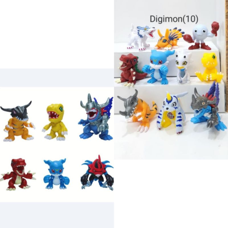 Jual Digimon set 6 / 10 / 12 figure agumon metal greymon dkk | Shopee Indonesia