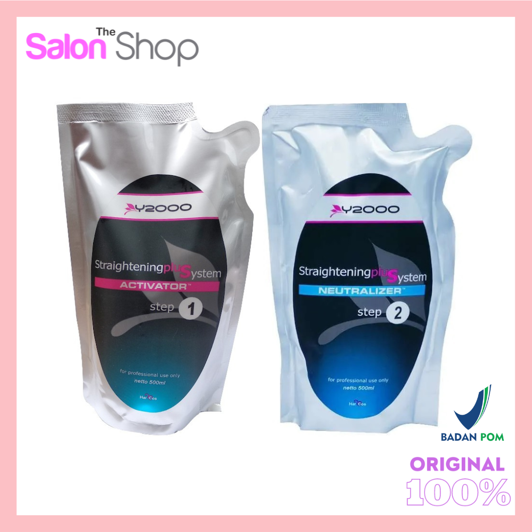 Jual Y2000 Straightening Plus System Step 1 & Step 2 500ML / Y2000 Obat ...