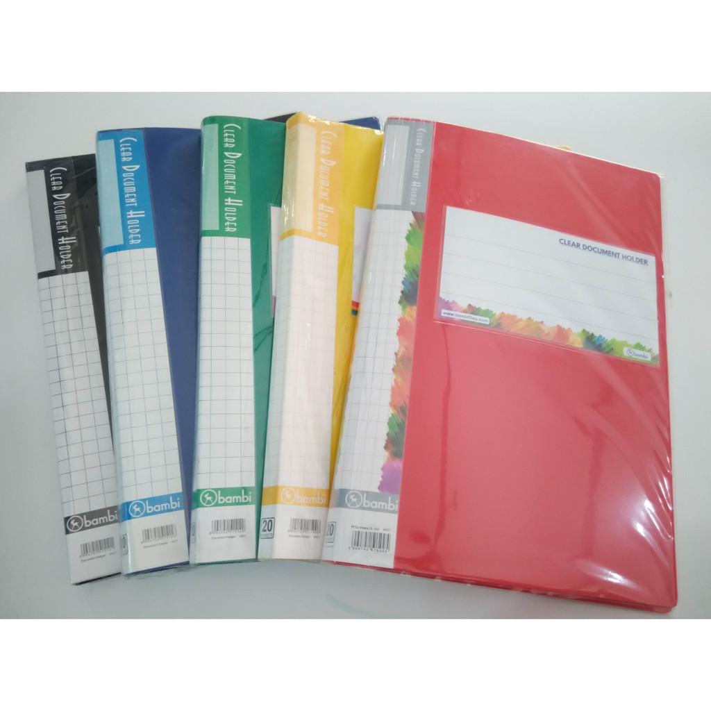 Jual Map Dokumen Keeper / Clear Dokumen Holder Folio BAMBI 60 Pockets ...