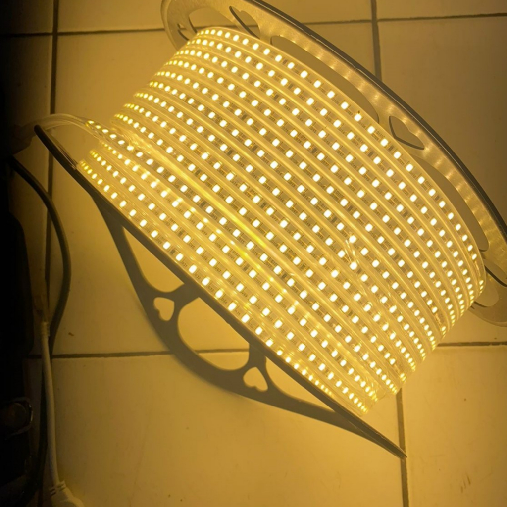 Jual lampu led strip selang 2835 120 led 220V 10M mata rapat waterproof-WWH-WH-BLUE-MERAH-/4000K ...