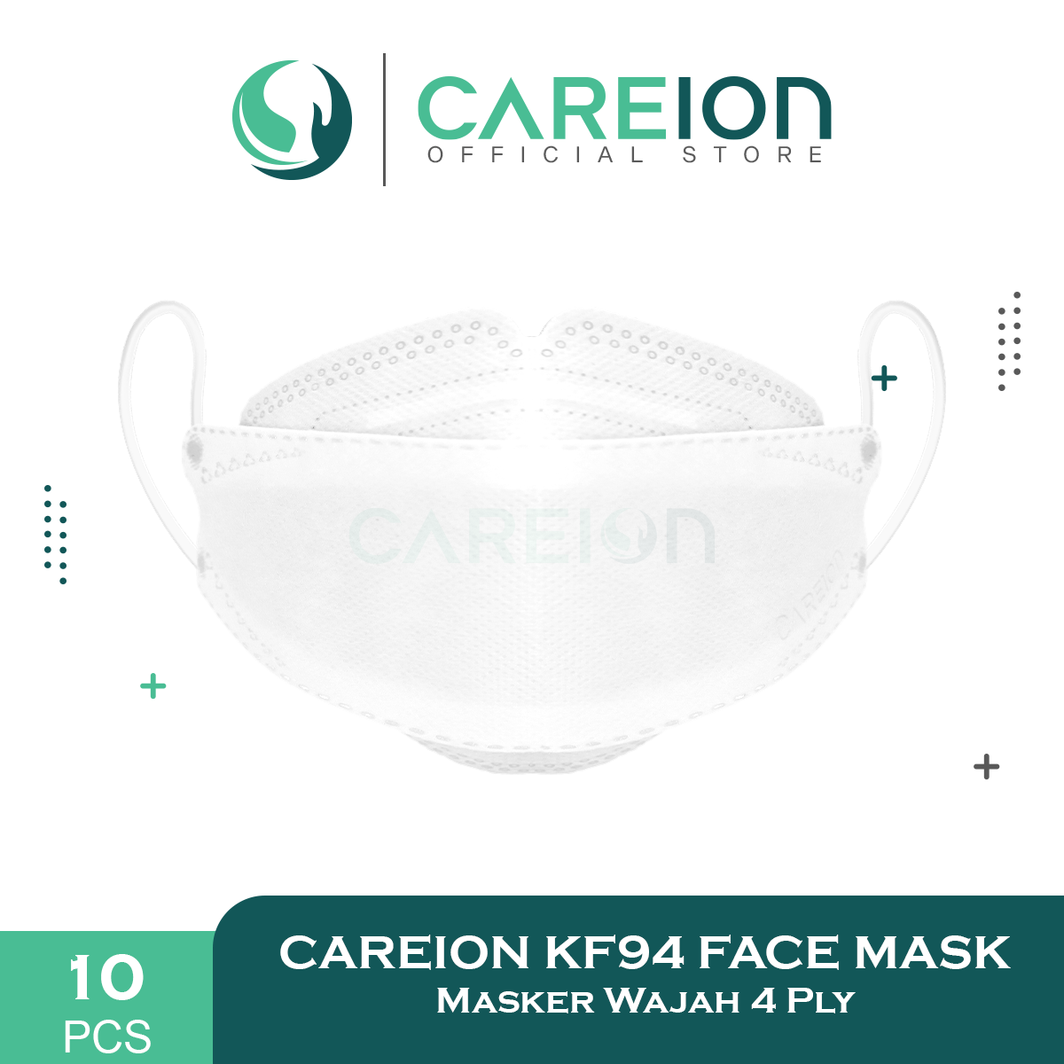 Jual Careion Masker Wajah KF94 4 Ply - Isi 10 PCS | Shopee Indonesia