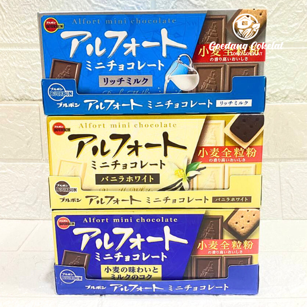 Jual Bourbon Alfort Mini Chocolate Rich Vanilla White Wheat & Milk ...