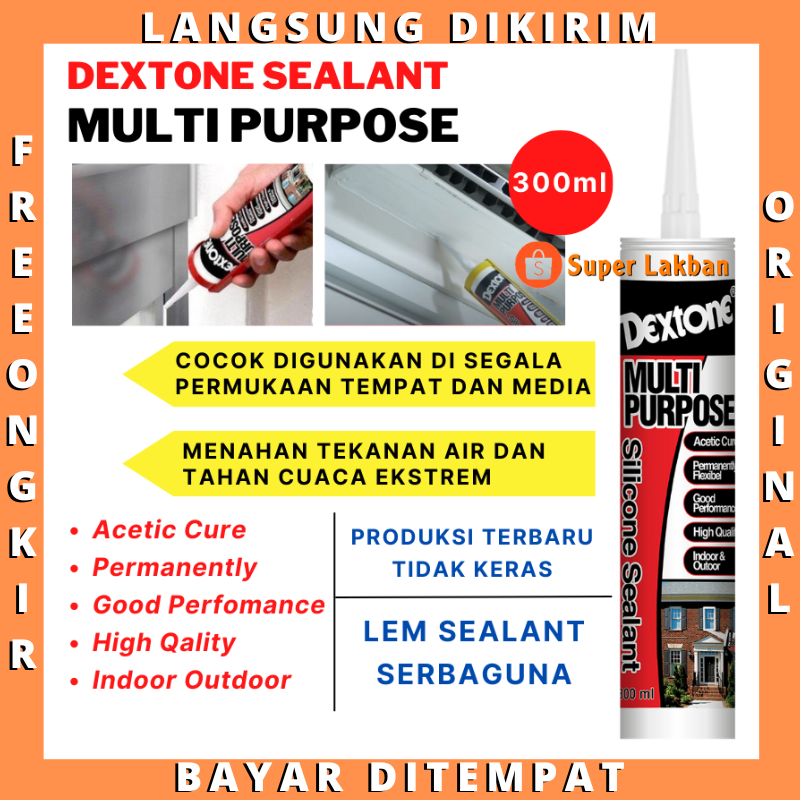 Jual Lem Sealant Dextone Multi Purpose Silicone Sealent Bisa Indoor ...