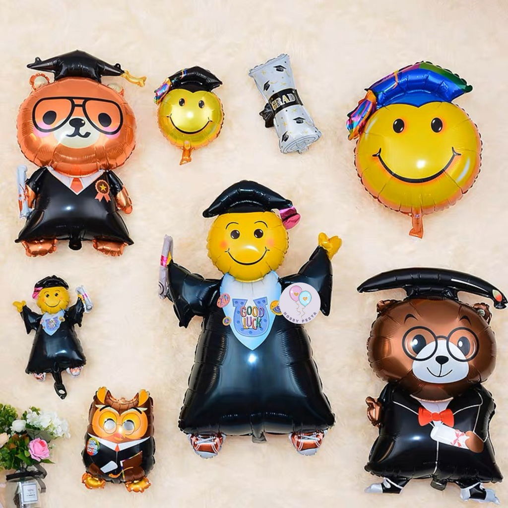 Jual Balon Foil Wisuda Mini / Balon Graduation / Balon Toga / Balon ...